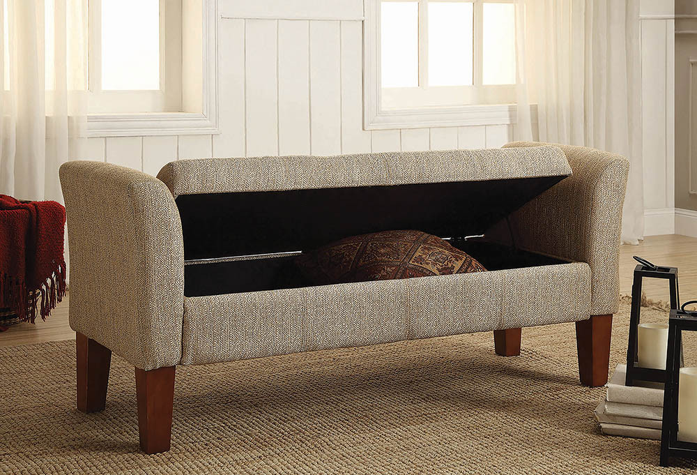 The Classic Tan Storage Bench available at Cupp's Furniture proudly ...
