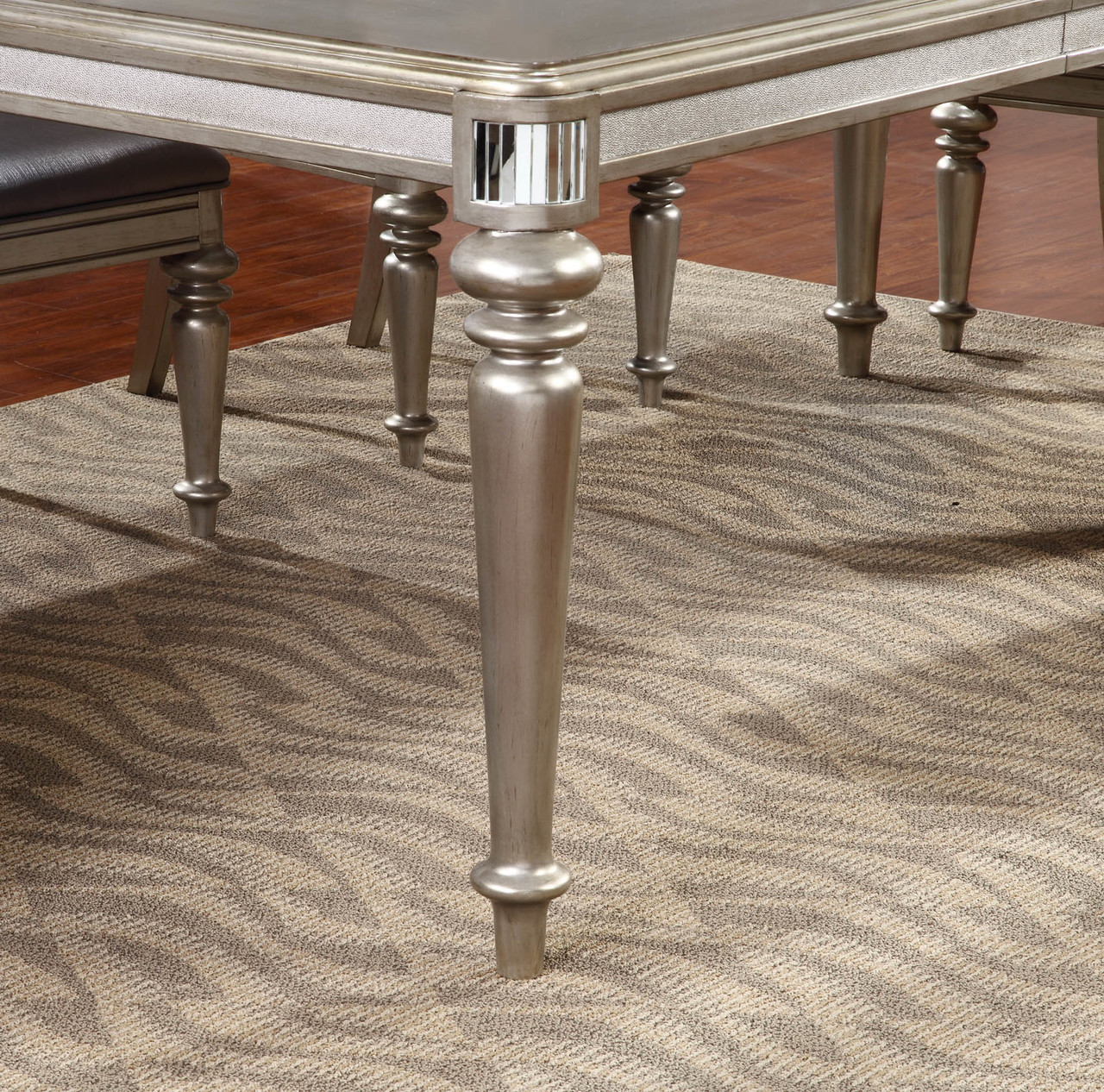 The Bling Game Hollywood Glam Metallic Platinum Dining Table available ...