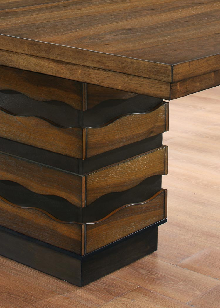 The Octavia Rustic Sappy Walnut Dining Table available at Cupp's ...