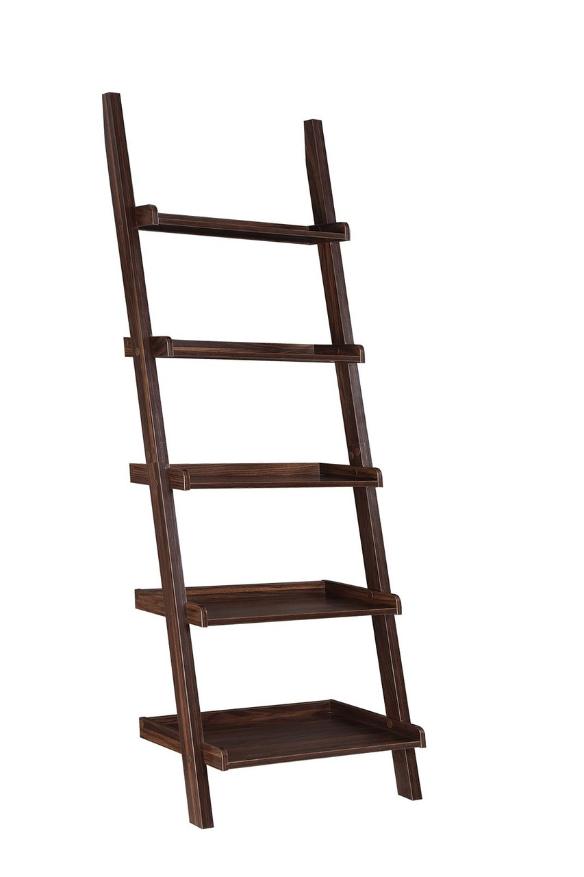 The Transitional Dark Walnut Ladder Bookcase available at Cupp's ...