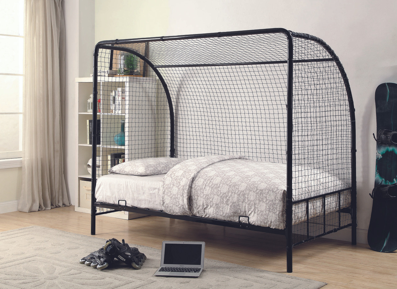 The Black Twin Soccer Goal Bed available at Cupp's Furniture proudly ...