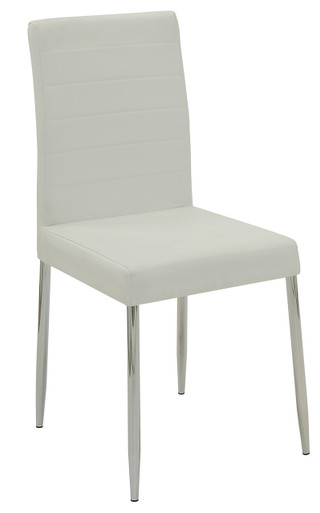 The Vance White and Chrome Dining Chair available at Cupp's Furniture ...