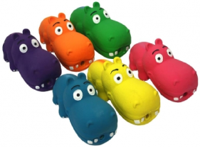 Multipet Assorted Latex Hippo Dog Toy - Vermont Pet Food and Supply
