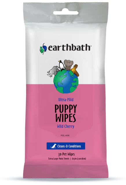 Earthbath Ultra Mild Puppy Dog Wipes 30ct - Vermont Pet Food and Supply