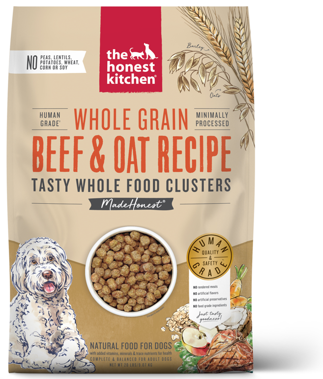 Honest Kitchen Whole Food Clusters Whole Grain Beef Dog Food 20 ...