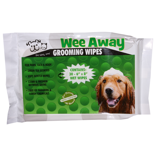Wee Away Green Tea Grooming Wipes 30 Ct - Vermont Pet Food and Supply