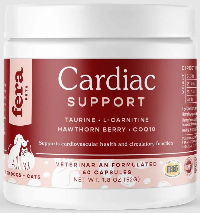 Fera Pet Organics Cardiac Support for Dogs & Cats 60 ct - Vermont Pet ...
