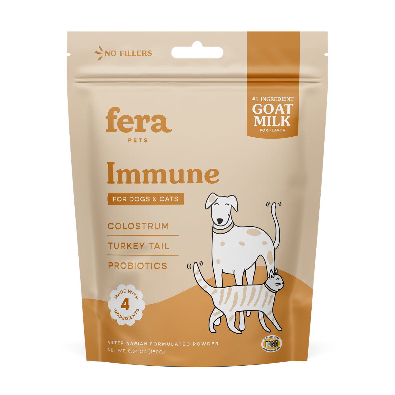 Fera Pet Organics Goat Milk Immune Powder 60 servings - Vermont Pet ...