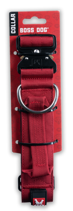 Boss Dog Tactical Dog Collar 13-16 Red - Vermont Pet Food and Supply