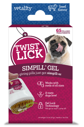 Vetality Twist & Lick SimPill Beef - Vermont Pet Food and Supply