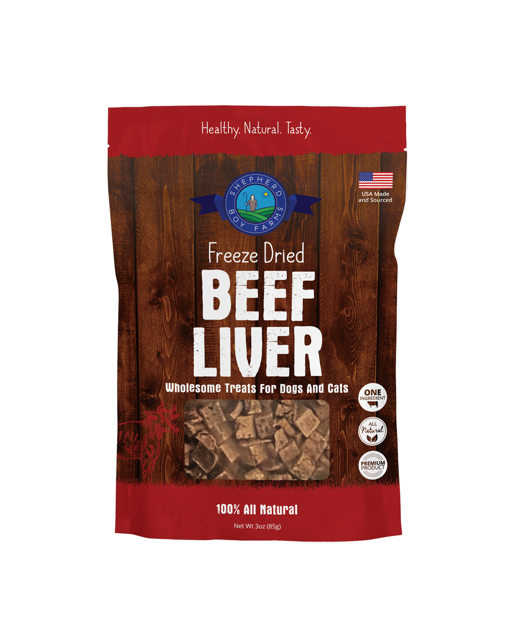 Shepherd Boy Farm Freeze-Dried Beef Liver 3oz - Vermont Pet Food and Supply