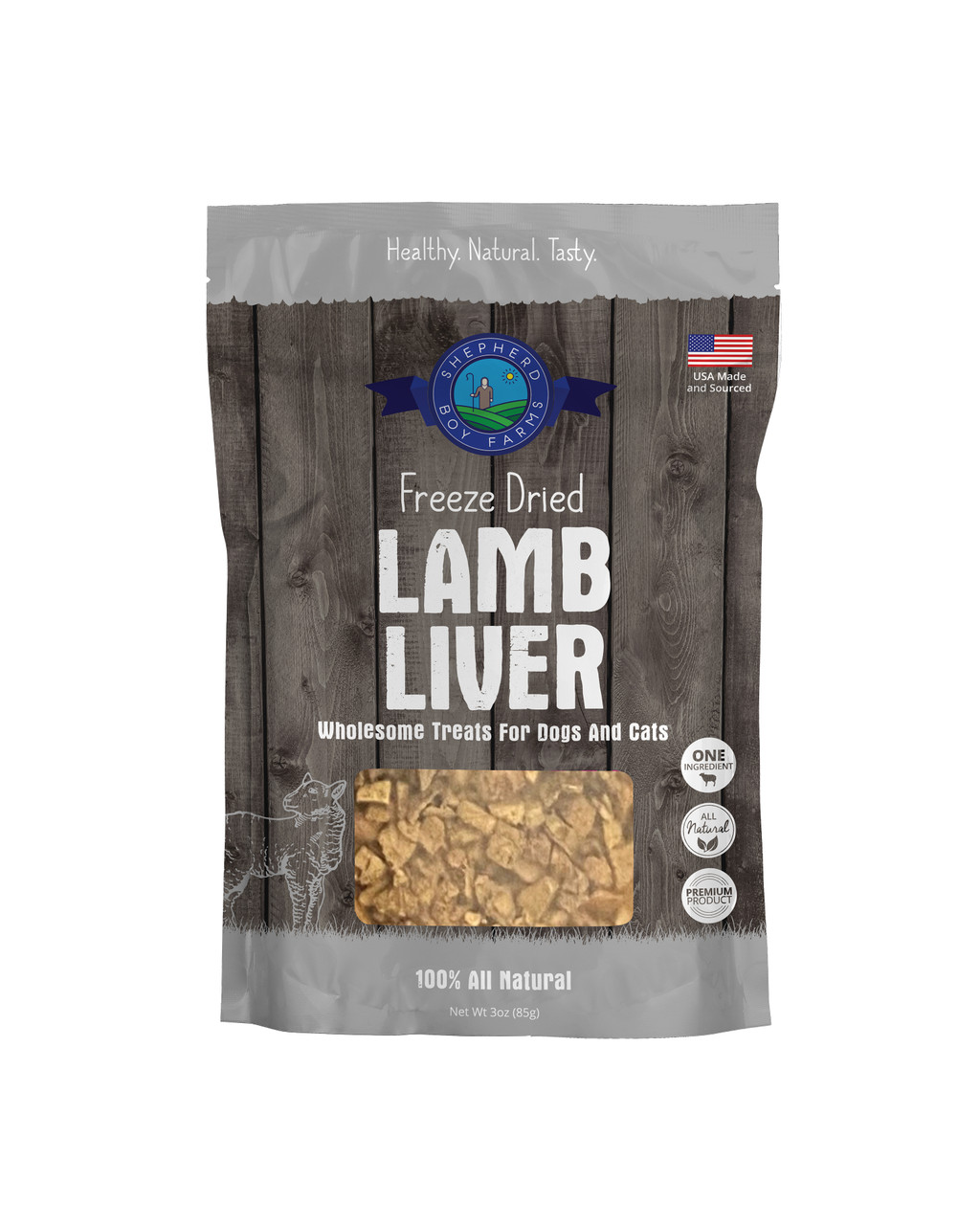 Shepherd Boy Farm Freeze-Dried Lamb Liver 3oz - Vermont Pet Food and Supply