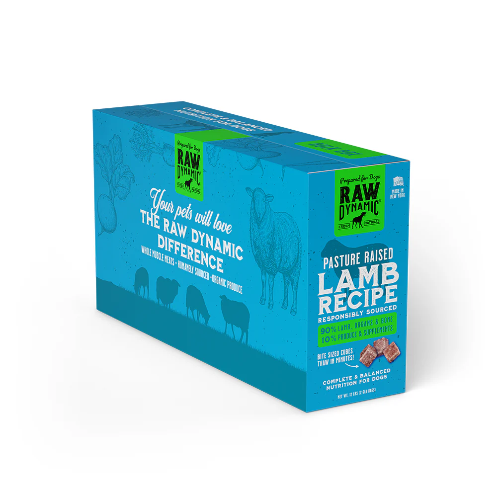 Raw Dynamic Frozen Dog Food Lamb 12lb - Vermont Pet Food and Supply