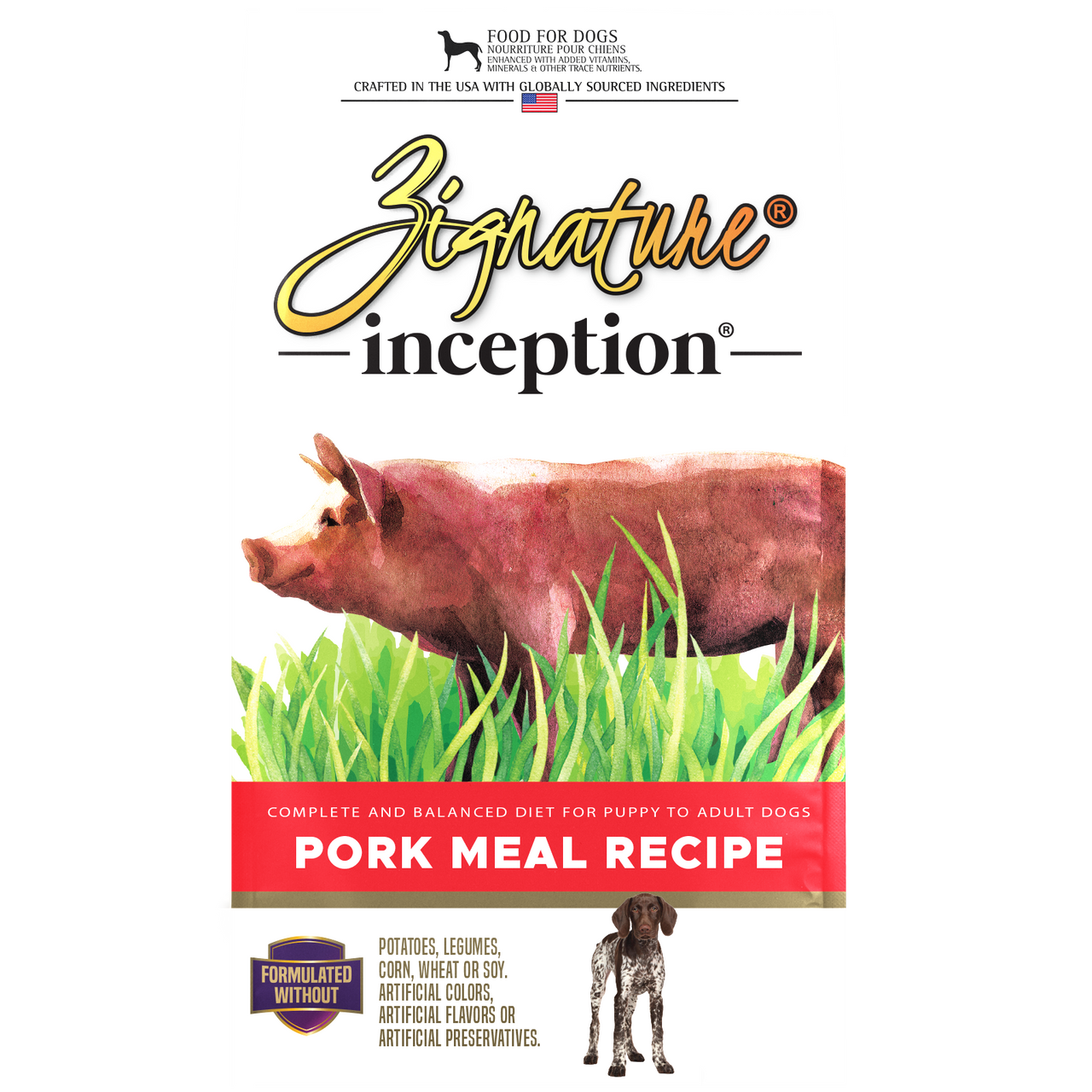 Inception Recipe Dog Food Pork 27lb - Vermont Pet Food and Supply