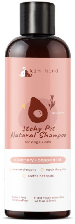 Kin+Kind Rosemary + Peppermint Itchy Pet Dog & Cat Shampoo 12oz ...
