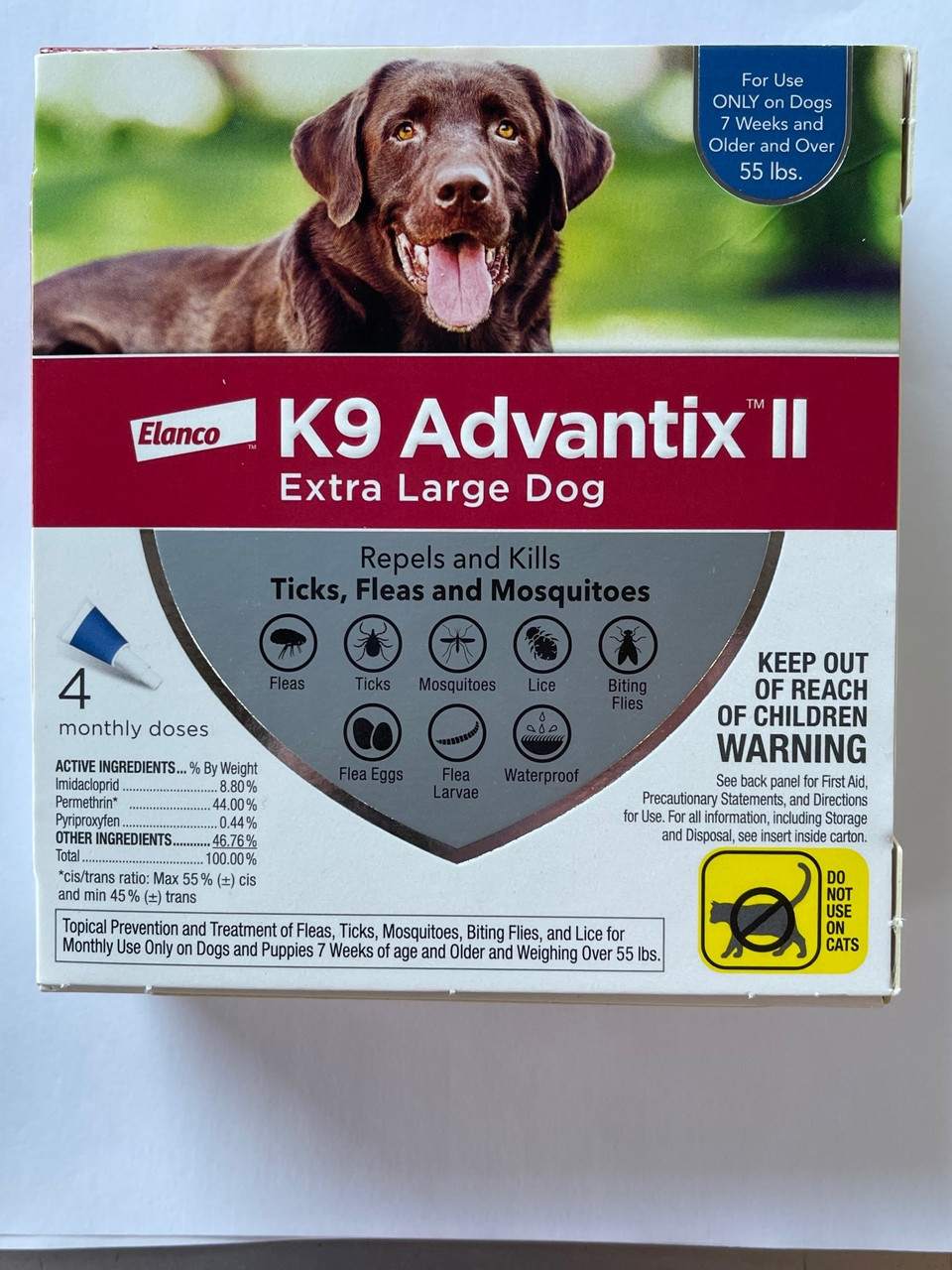 55-Plus K9 Extra Large Advantix Red - Vermont Pet Food and Supply
