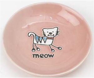 Petrageous Pink Saucer Cat Dish 5" - Vermont Pet Food and Supply