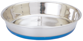 Indipets Shallow Stainless Dog Dish with Rubber Base Large - Vermont ...