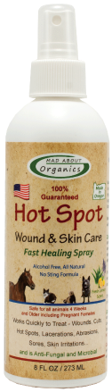 Mad About Organics Healing Hot Spot Spray 8oz - Vermont Pet Food and Supply
