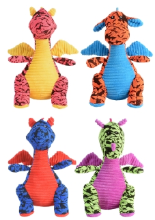 Multipet Retro Dragons Assorted Dog Toy 10" - Vermont Pet Food and Supply