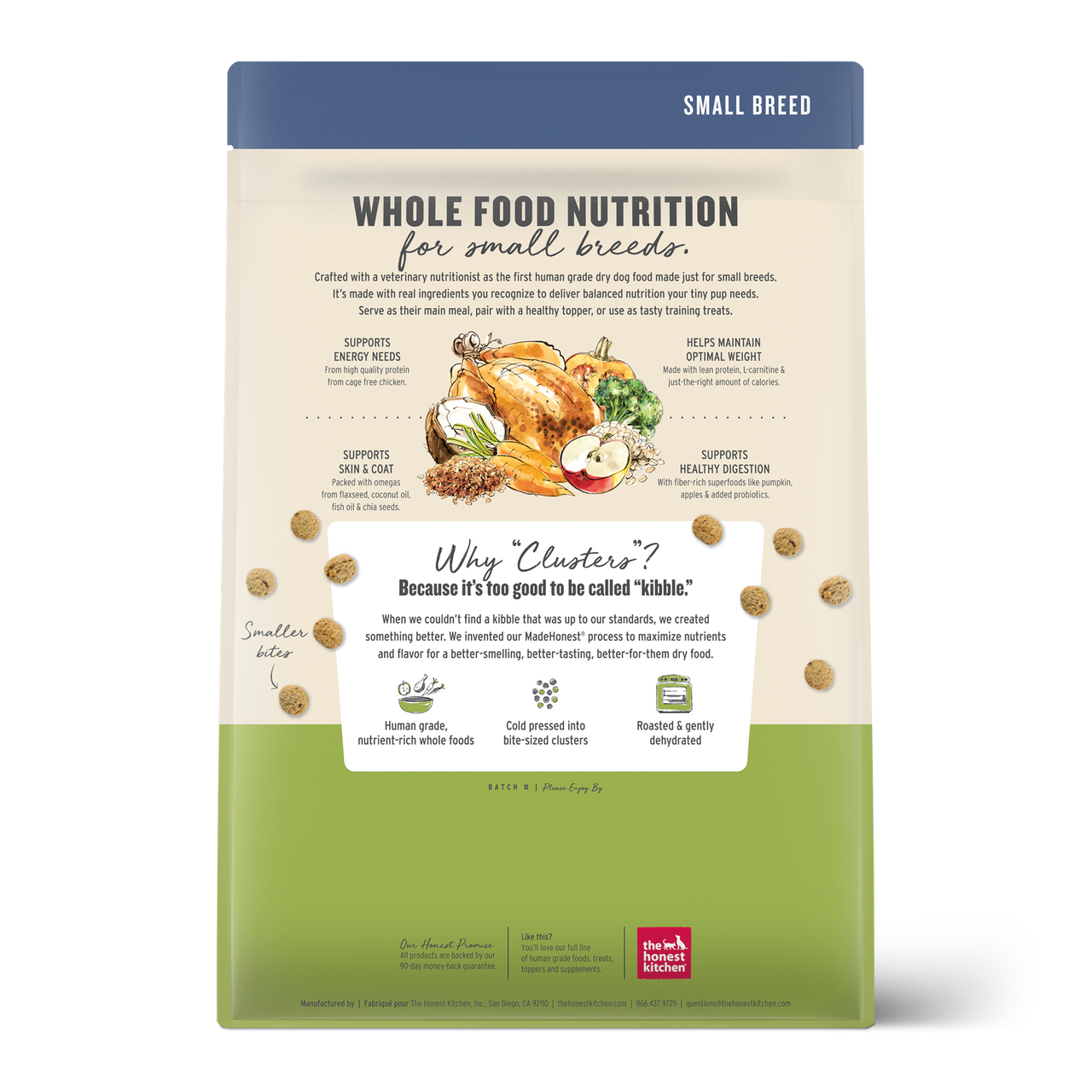 Honest Kitchen Whole Food Clusters Whole Grain Chicken Small Breed Dog ...