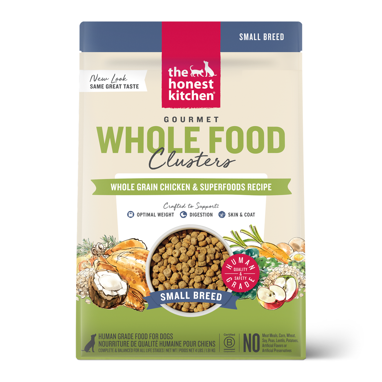 Honest Kitchen Whole Food Clusters Whole Grain Chicken Small Breed Dog ...