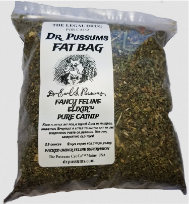Dr. Pussums Fat Bag Loose Catnip Cat Toy - Vermont Pet Food and Supply