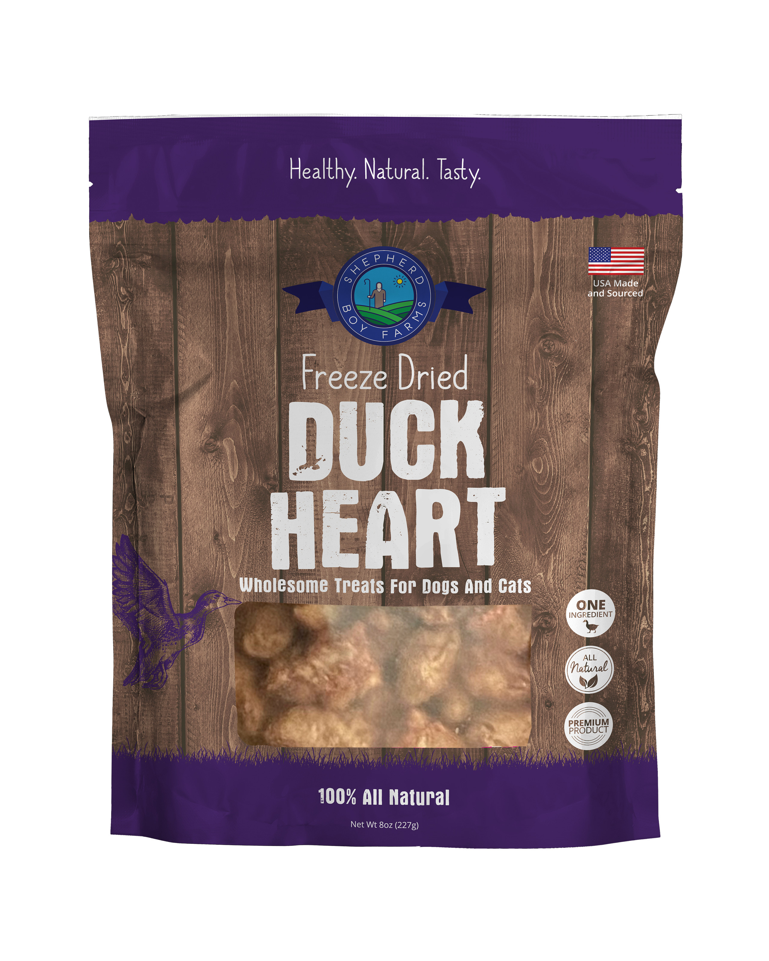 Shepherd Boy Farm Freeze-Dried Duck Hearts 8oz - Vermont Pet Food and ...