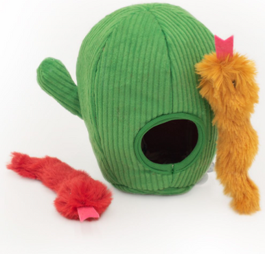 ZippyClaws Burrow Snakes in Cactus Cat Toy - Vermont Pet Food and Supply