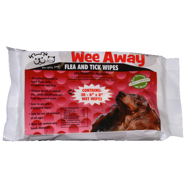 Wee Away Flea & Tick Wipes 30 Ct - Vermont Pet Food and Supply