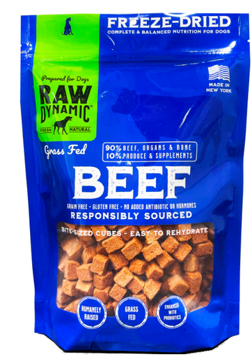Raw Dynamic Freeze Dried Dog Food Beef 14oz - Vermont Pet Food and Supply