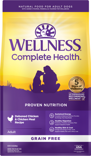 Wellness Complete Health Grain Free Adult Chicken & Chicken Dog Food ...