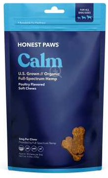 Honest Paws CBD Calm Soft Chews 4.23oz 30ct. - Vermont Pet Food and Supply