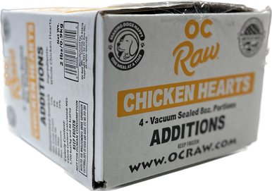 OC Raw Additions Dog Frozen Chicken Hearts 2lb - Vermont Pet Food and ...