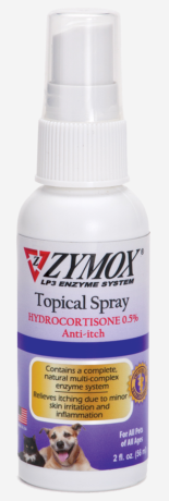 2oz Zymox Topical Spray .5% hydrocortisone - Vermont Pet Food and Supply