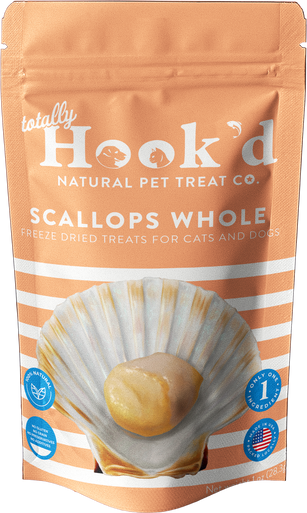 Totally Hooked Fresh Freeze Dried Whole Scallops 1oz - Vermont Pet Food ...