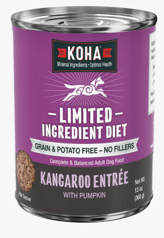 Koha Limited Ingredient Diet Kangaroo Entree Dog Can 13oz - Vermont Pet ...