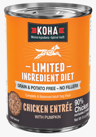 Koha Limited Ingredient Diet Chicken Entree Dog Can 13oz - Vermont Pet ...