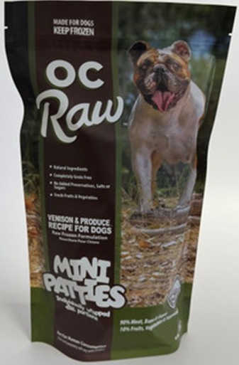 OC Raw Sliders Venison Produce Dog Food 4lb - Vermont Pet Food and Supply