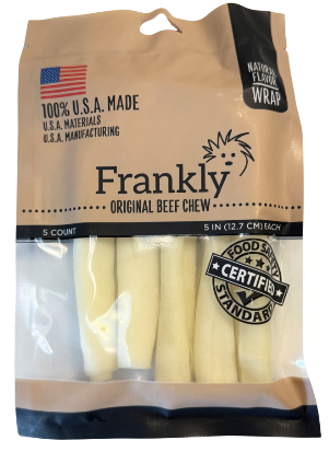 Frankly Natural Collagen 5 count 5-6" Wraps - Vermont Pet Food and Supply