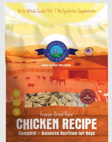 Shepherd Boy Farm Freeze-Dried Diet Chicken 48oz - Vermont Pet Food and ...