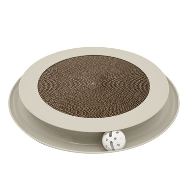 Kitty City Round Cat Scratcher with Track Ball - Vermont Pet Food and ...
