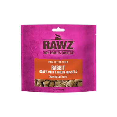 Rawz Cat Treats Freeze Dried Rabbit & Goats Milk 1.oz - Vermont Pet ...