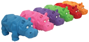 Multipet Latex Origami Hippo Assorted Colors Dog Toy 8" - Vermont Pet ...