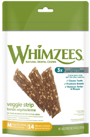 Whimzees Medium Veggie Dental Chew 14.8oz - Vermont Pet Food and Supply