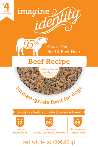 Identity Imagine Gently Cooked 95% Beef Recipe 14oz - Vermont Pet Food ...