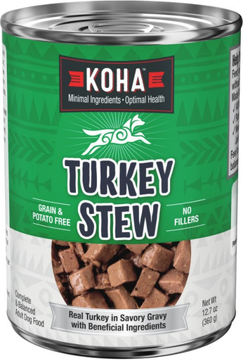 Koha Grain Free Turkey Stew Dog Food 12.7oz - Vermont Pet Food and Supply