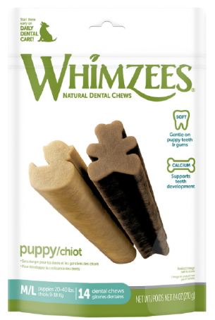 Whimzees Medium - Large Puppy Dental Chew 7.9oz - Vermont Pet Food and ...