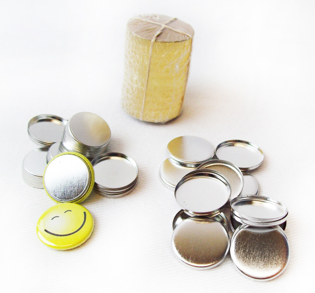 7/8" Complete Magnet Parts - METAL FLAT Back Button Parts with PF ...