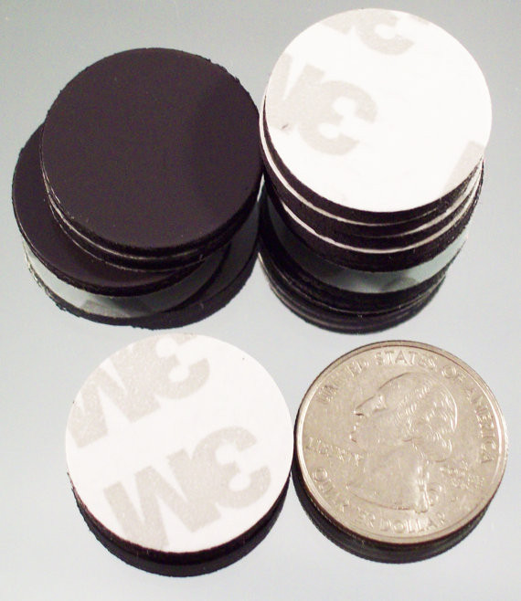 1" Inch Round Rubber Peel & Stick Magnets ONLY - NOT for 1" Buttons ...